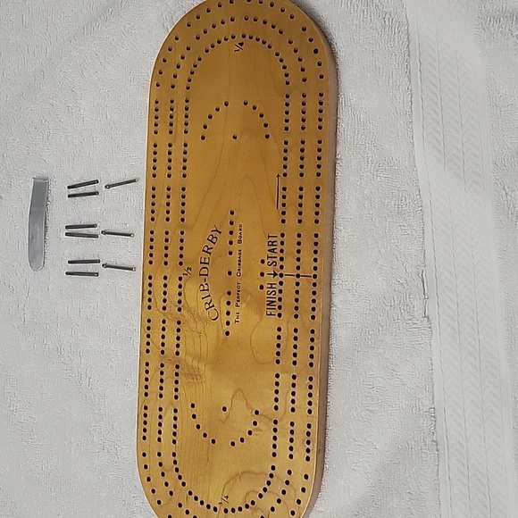 Crib-Derby | Games | Vintage Used Wooden Cribderby Cribbage Board 9 ...